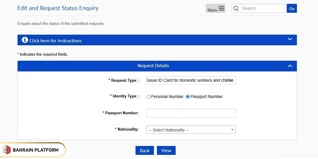 Check Bahrain CPR Status Online